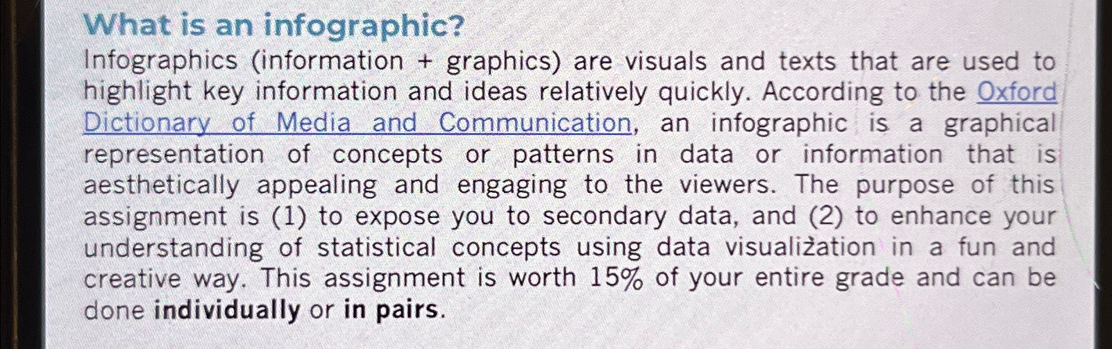 Solved What is an infographic?Infographics (information + | Chegg.com