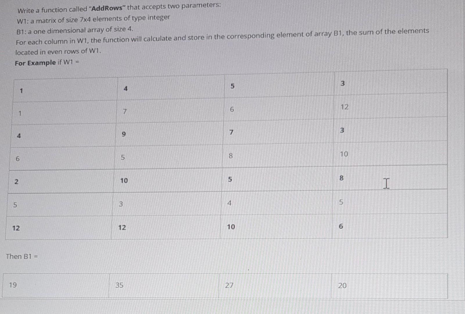 Solved Write A C Program That Defines An Integer Array Of