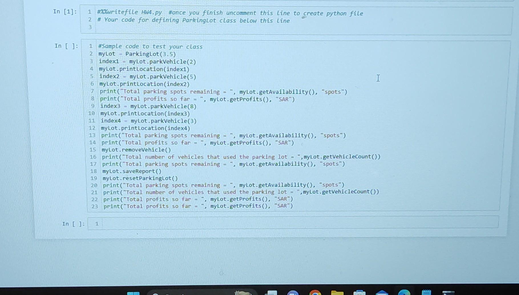 Solved 2 Question 1 (100 points) Implement a ParkingLot | Chegg.com