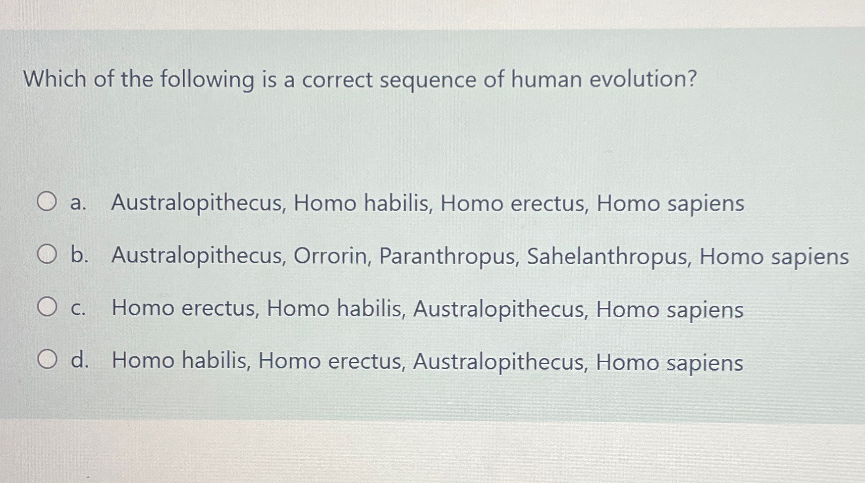 Solved Which of the following is a correct sequence of human | Chegg.com
