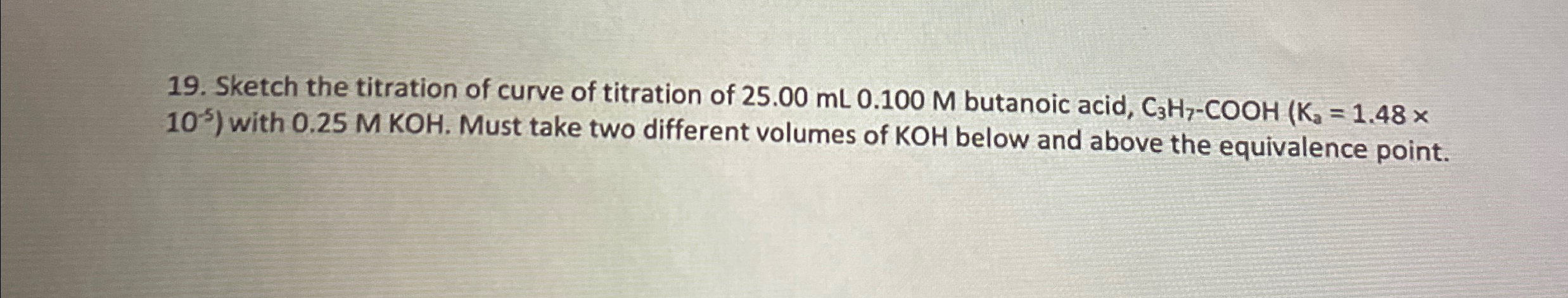 Solved Sketch the titration of curve of titration of | Chegg.com