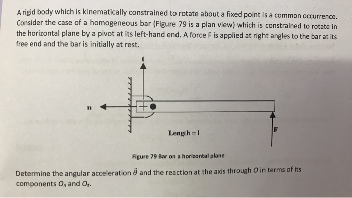 Solved Arigid body which is kinematically constrained to | Chegg.com