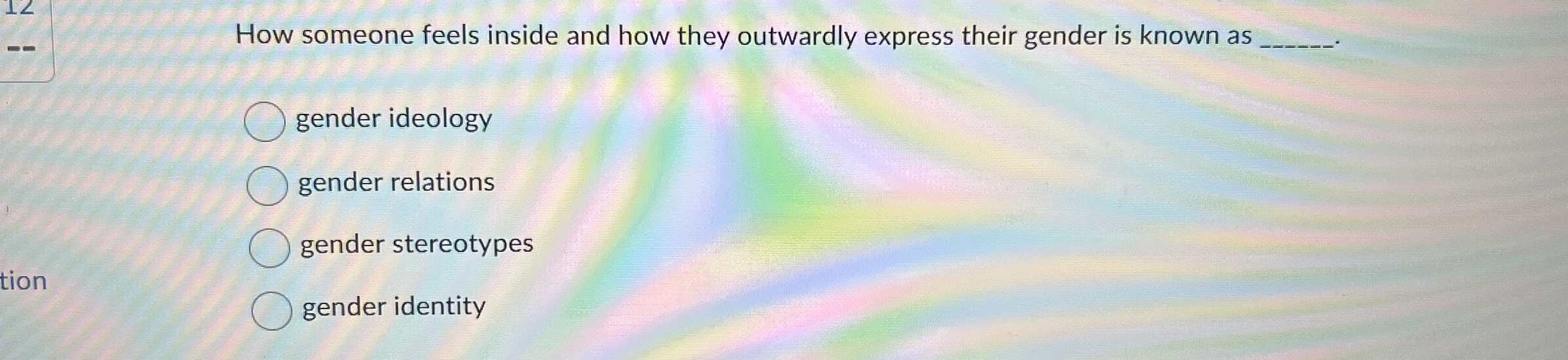 Solved How someone feels inside and how they outwardly | Chegg.com