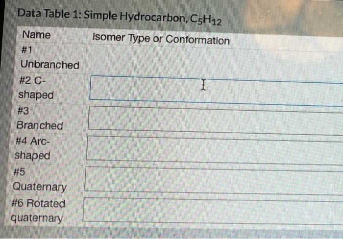 Solved please indicate the the isomer type (structural | Chegg.com