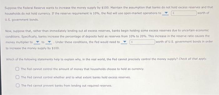 Solved 6. The reserve requirement, open market operations, | Chegg.com