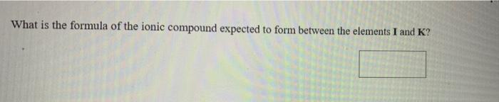 Solved What is the formula of the ionic compound expected to | Chegg.com