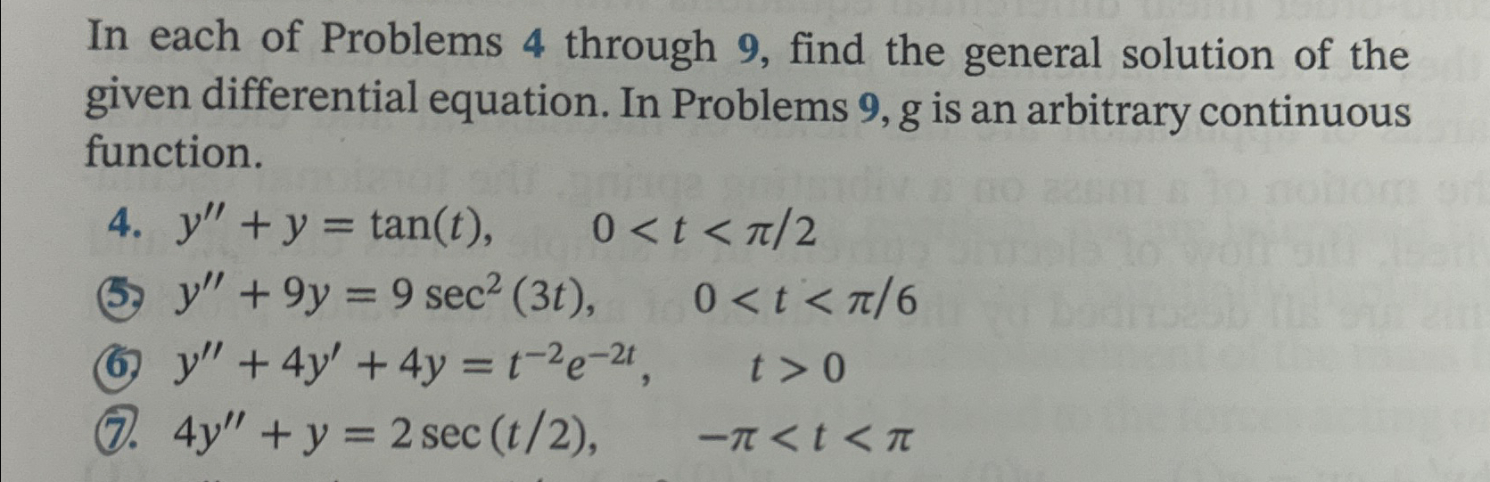 Solved In each of Problems 4 ﻿through 9, ﻿find the general | Chegg.com