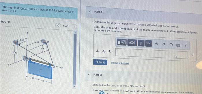 Solved URGENT PLEASEa) determine x, y z components of | Chegg.com