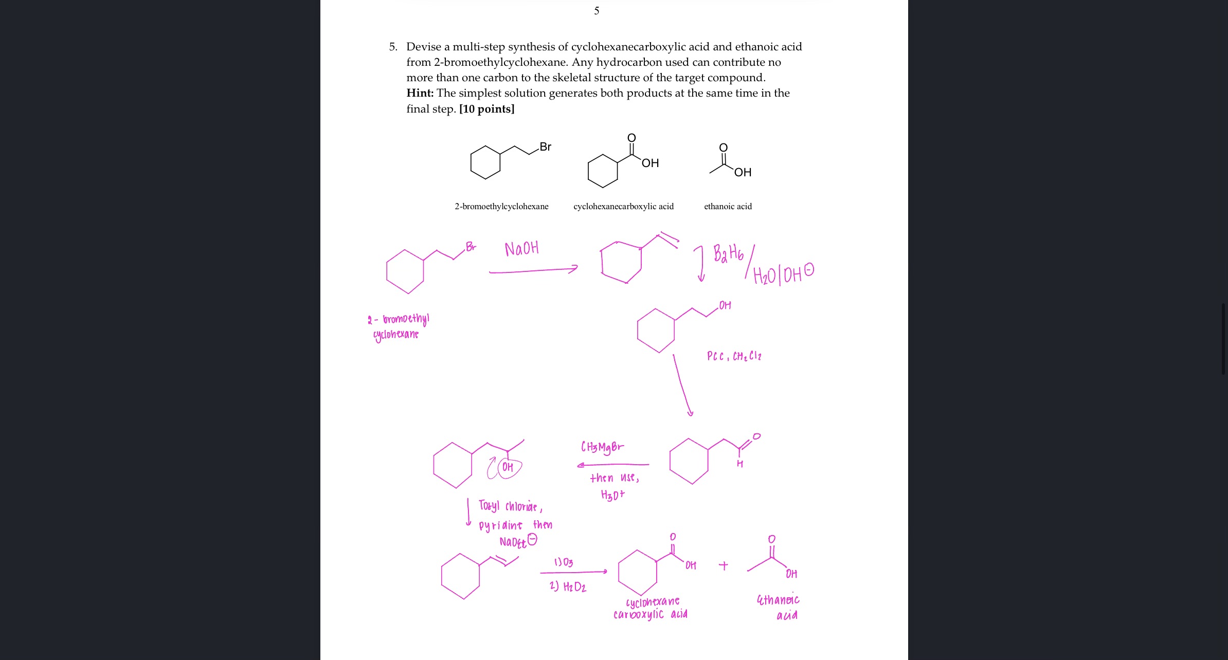 Solved Devise a multi-step synthesis of | Chegg.com