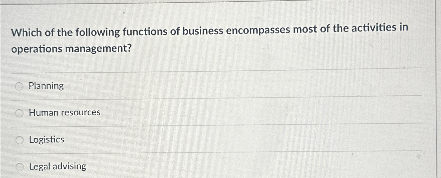Solved Which of the following functions of business | Chegg.com