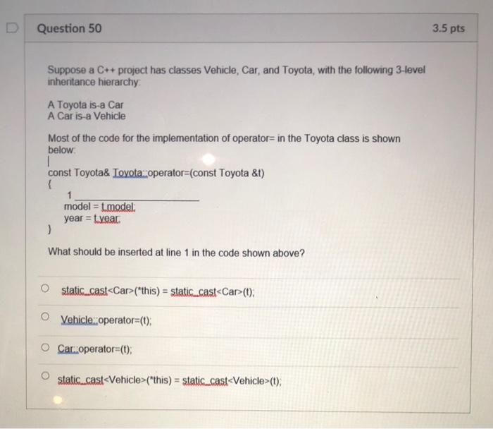 Solved D Question 49 35 Pts Suppose A Program Has The 