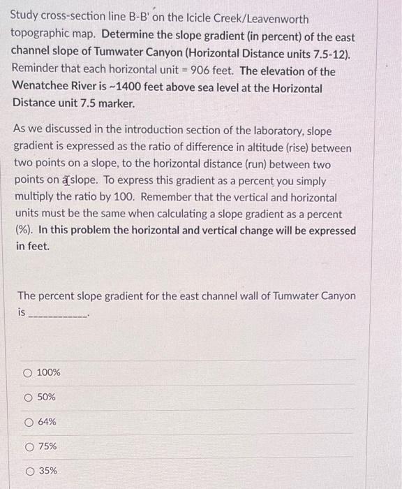 Solved Study cross-section line B-B' on the Icicle | Chegg.com