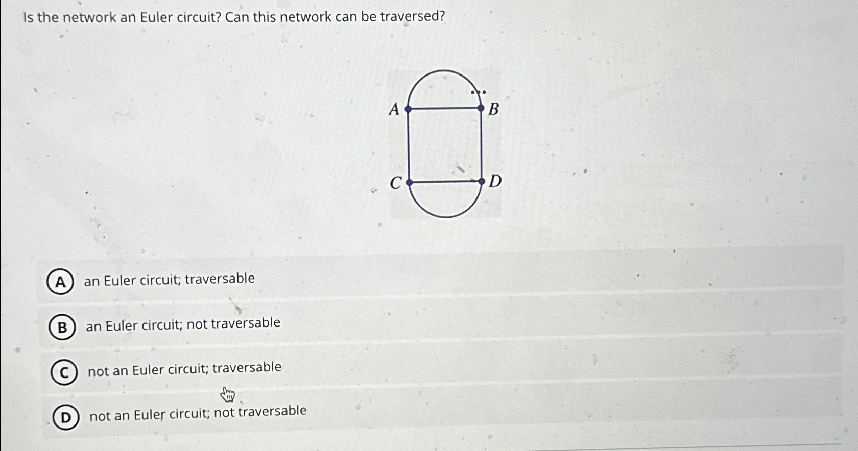 Solved Is The Network An Euler Circuit Can This Network Can 