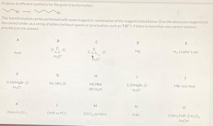 Solved Propose an efficient synthesis for the given | Chegg.com