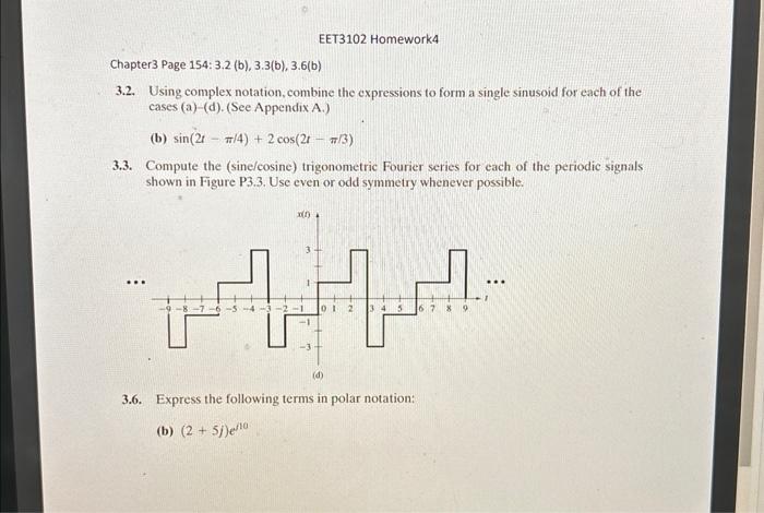 Solved 3.2. Using complex notation, combine the expressions | Chegg.com