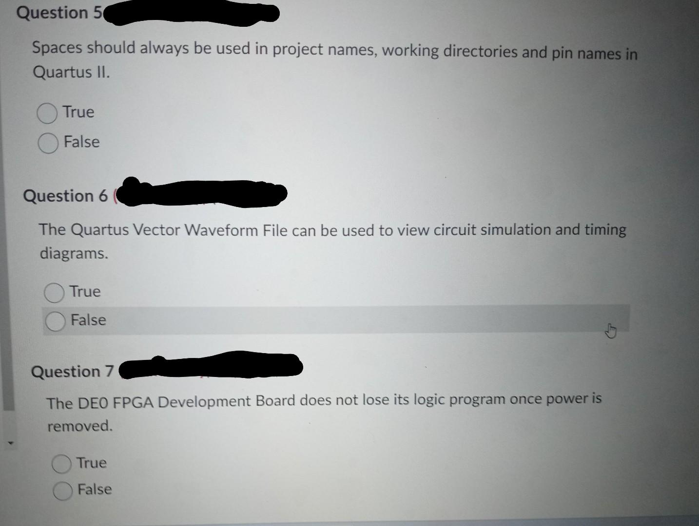 Solved In Quartus II, when viewing a vector waveform | Chegg.com