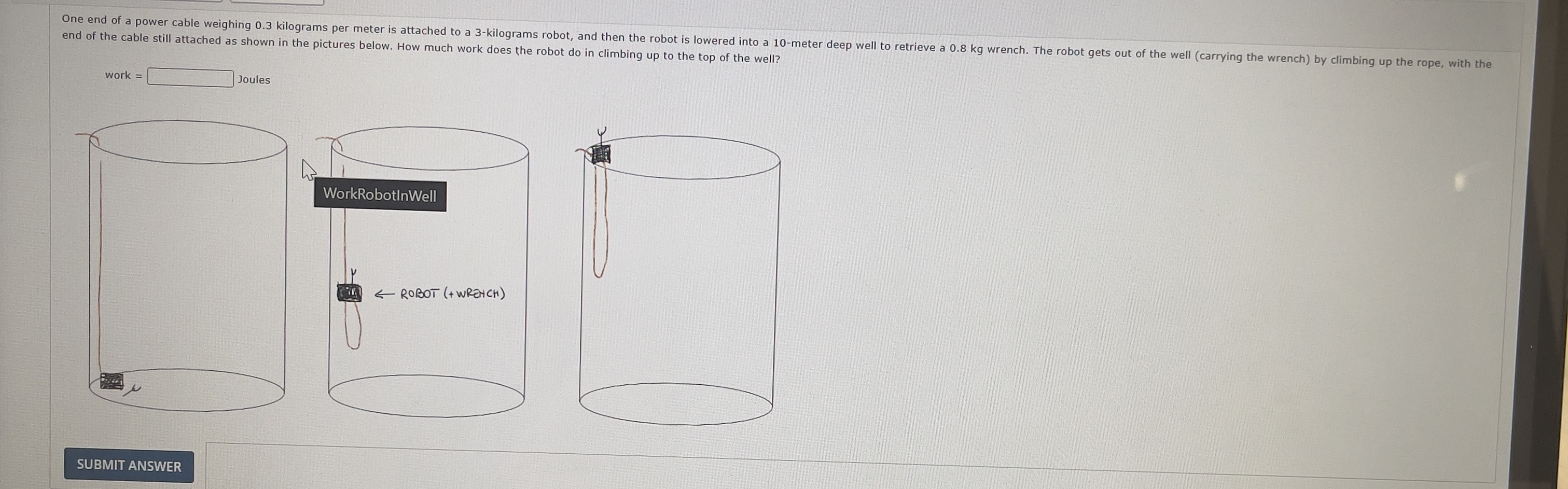 Solved end of the cable still attached as shown in the | Chegg.com