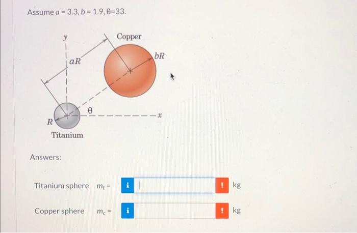 Solved Two uniform spheres are positioned as shown. | Chegg.com