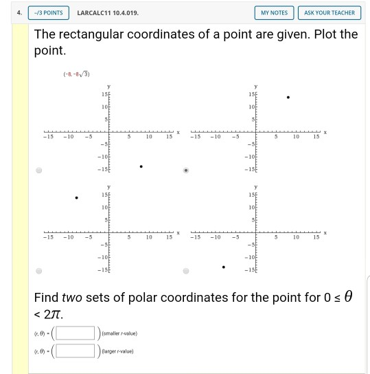 Solved 4 -13 POINTS LARCALC11 10.4.019. MY NOTES ASK YOUR | Chegg.com Solved 4 -13 POINTS LARCALC11 10.4.019. MY NOTES ASK YOUR | Chegg.com