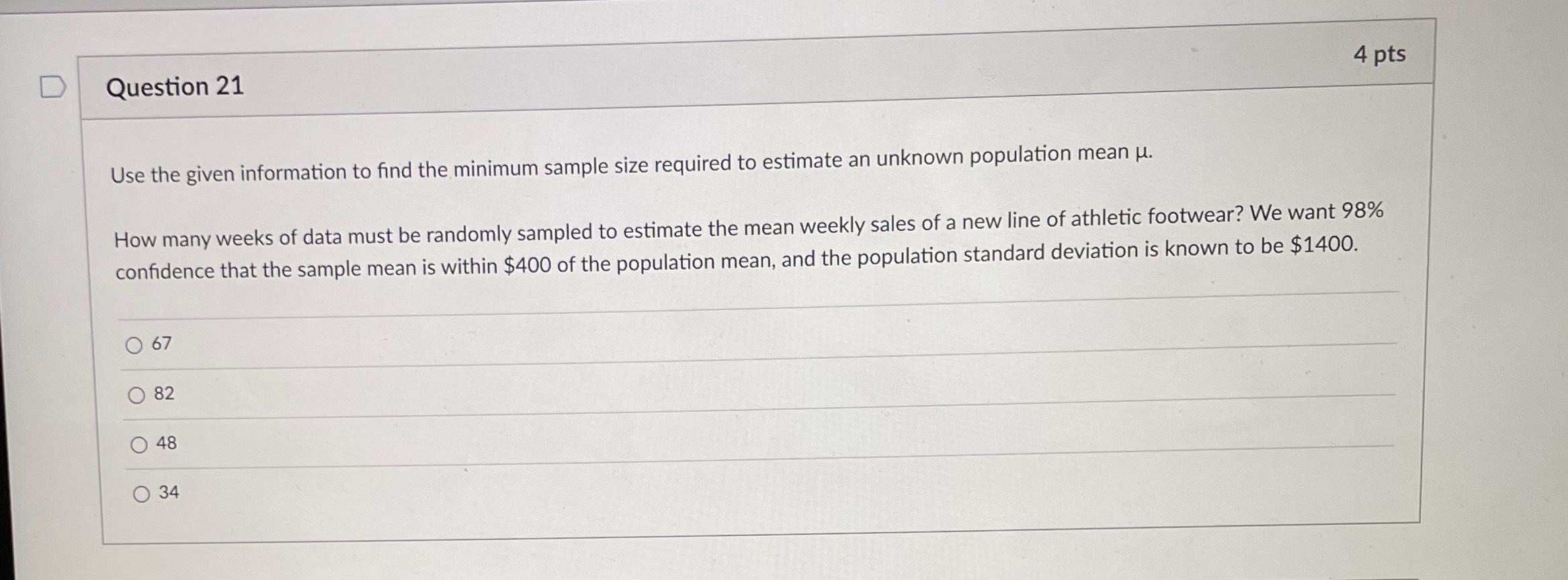 Solved Question 214 ﻿ptsUse the given information to find | Chegg.com