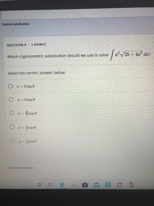 Solved Content attribution QUESTION 9. 5 POINTS Which | Chegg.com Solved Content attribution QUESTION 9. 5 POINTS Which | Chegg.com