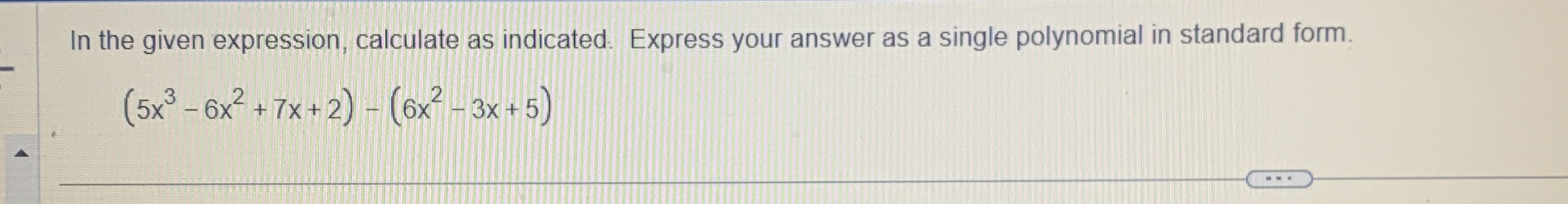 Solved In the given expression, calculate as indicated. | Chegg.com