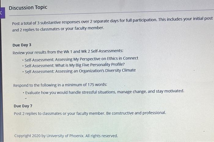 Solved Post a total of 3 substantive responses over 2 | Chegg.com