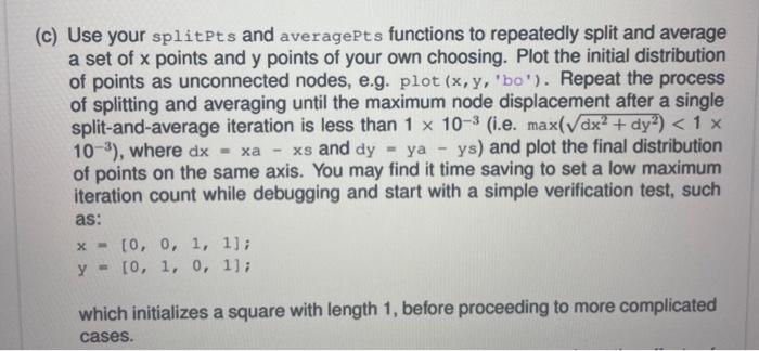 Solved Split-and-Average Problem. class, we discussed the | Chegg.com