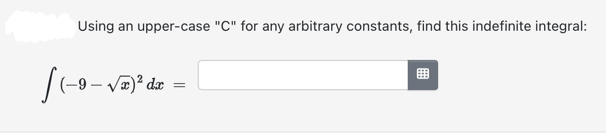 Solved Using an upper-case " C " ﻿for any arbitrary | Chegg.com