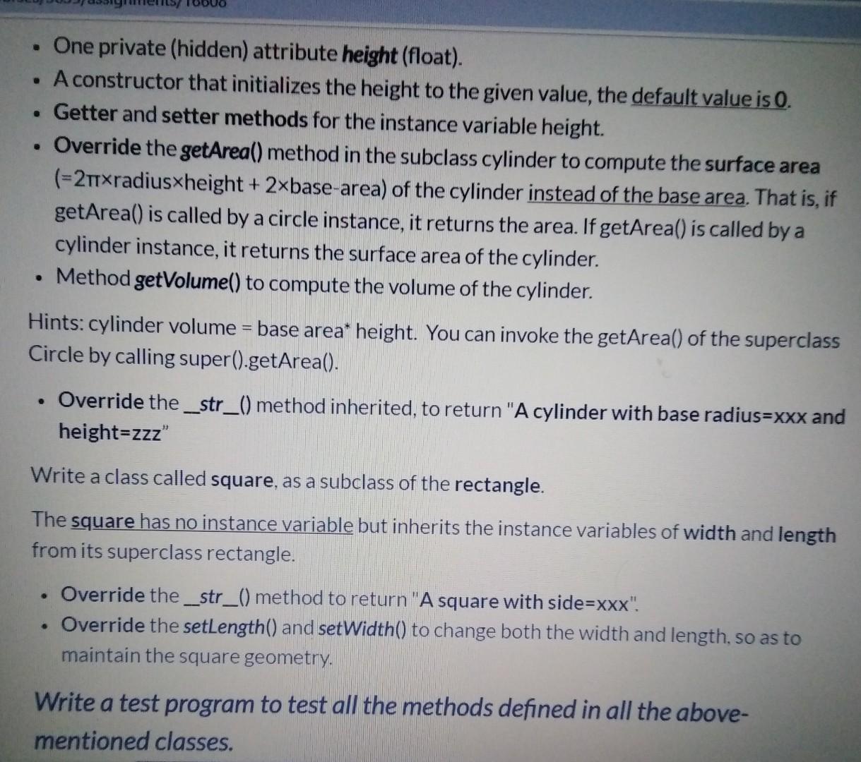 Solved Write a superclass called shape, which contains: . | Chegg.com