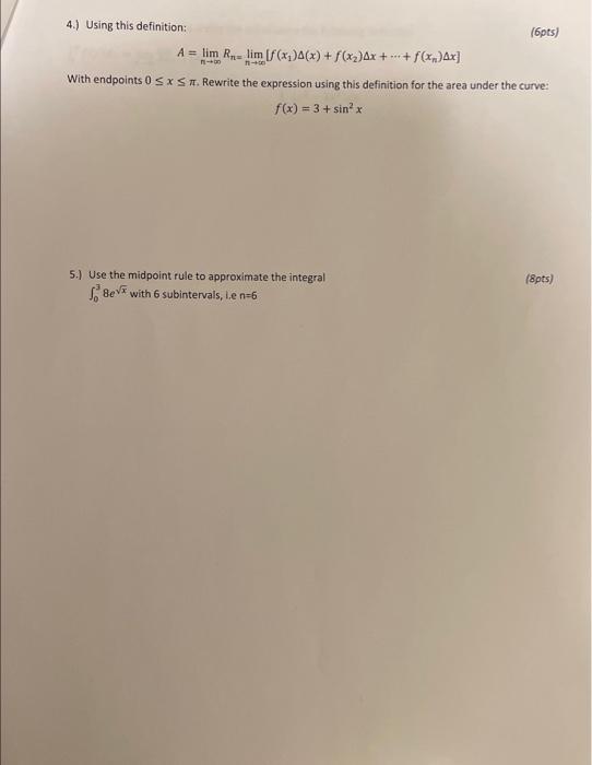 Solved 4.) Using this definition: (6pts) | Chegg.com