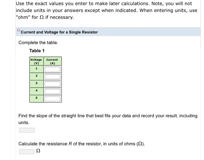 Use the exact values you enter to make later | Chegg.com
