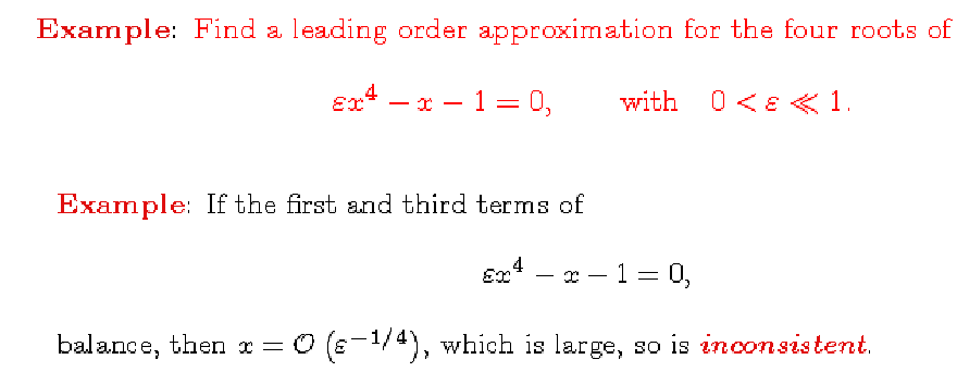 Solved Example: Find a leading order approximation for the | Chegg.com