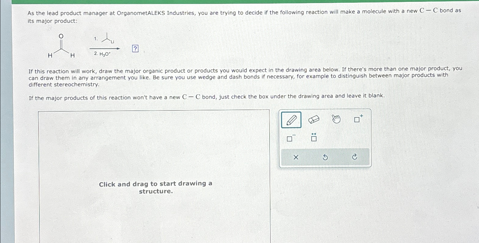 Solved As the lead product manager at OrganometALEKS | Chegg.com