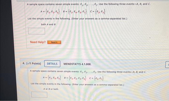Solved A={e1,e2,e6}b={e1,e4,e5,e7}c={e2,e3} List The Simple 
