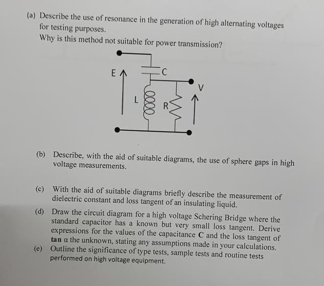 Solved (a) Describe the use of resonance in the generation | Chegg.com