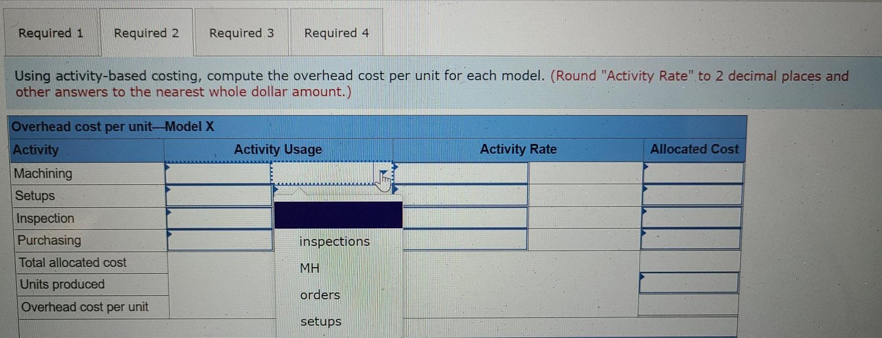 Solved Exercise 4-17 (Static) Using activity-based costing | Chegg.com