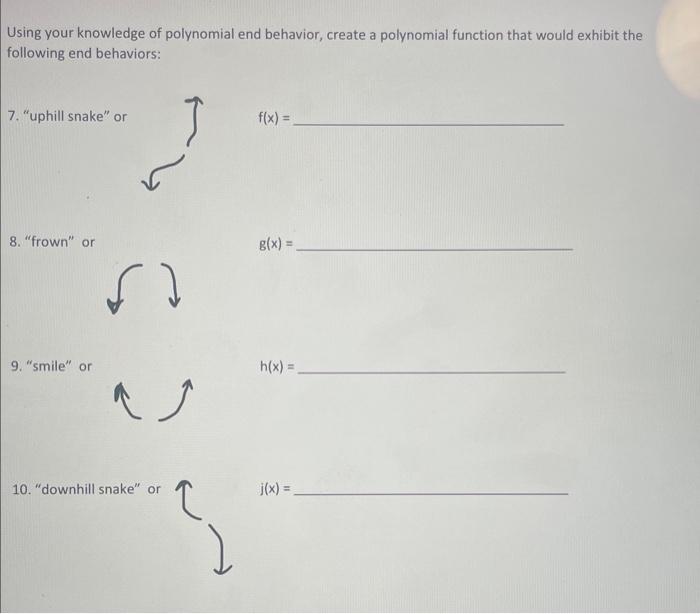 Solved Using your knowledge of polynomial end behavior, | Chegg.com