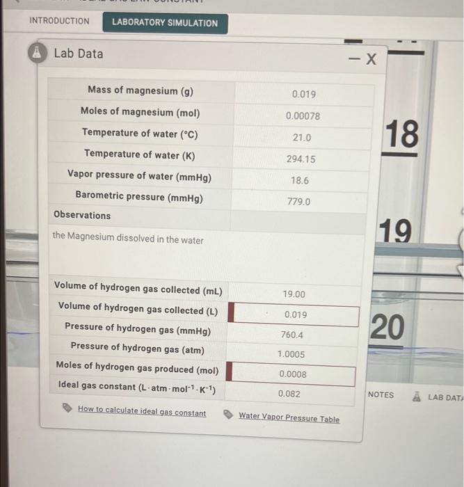 Solved How to find the Volume of hydrogen gas collected(L) | Chegg.com Solved How to find the Volume of hydrogen gas collected(L) | Chegg.com
