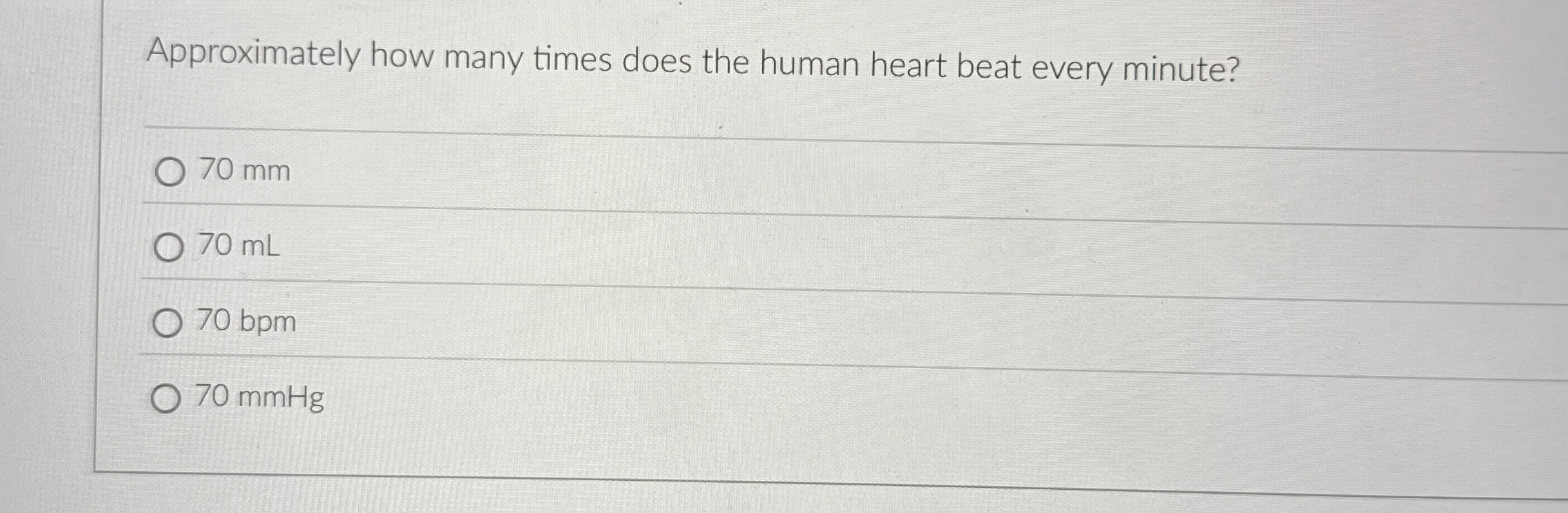 Solved Approximately how many times does the human heart | Chegg.com