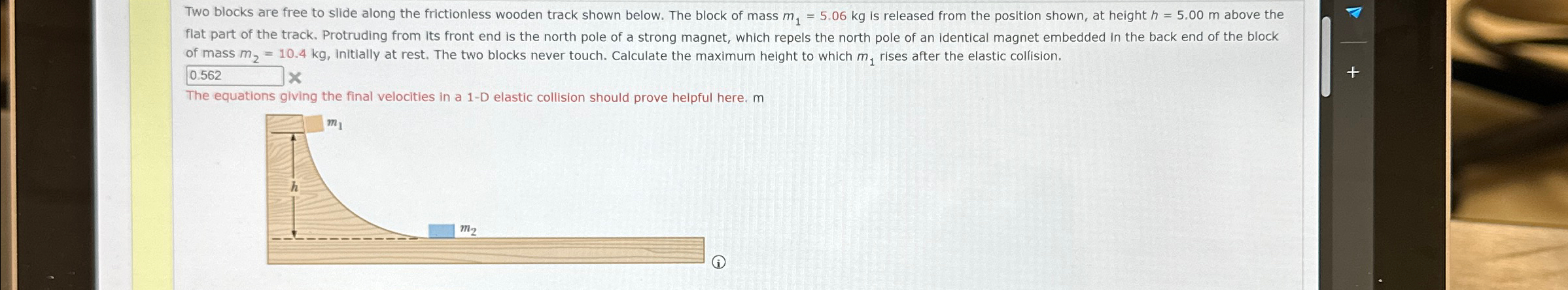 Solved Two blocks are free to slide along the frictionless | Chegg.com