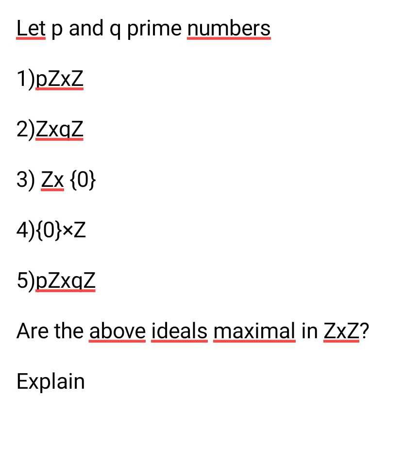 Solved Let p ﻿and q ﻿prime numberspZ×ZZ×qZZ\times | Chegg.com