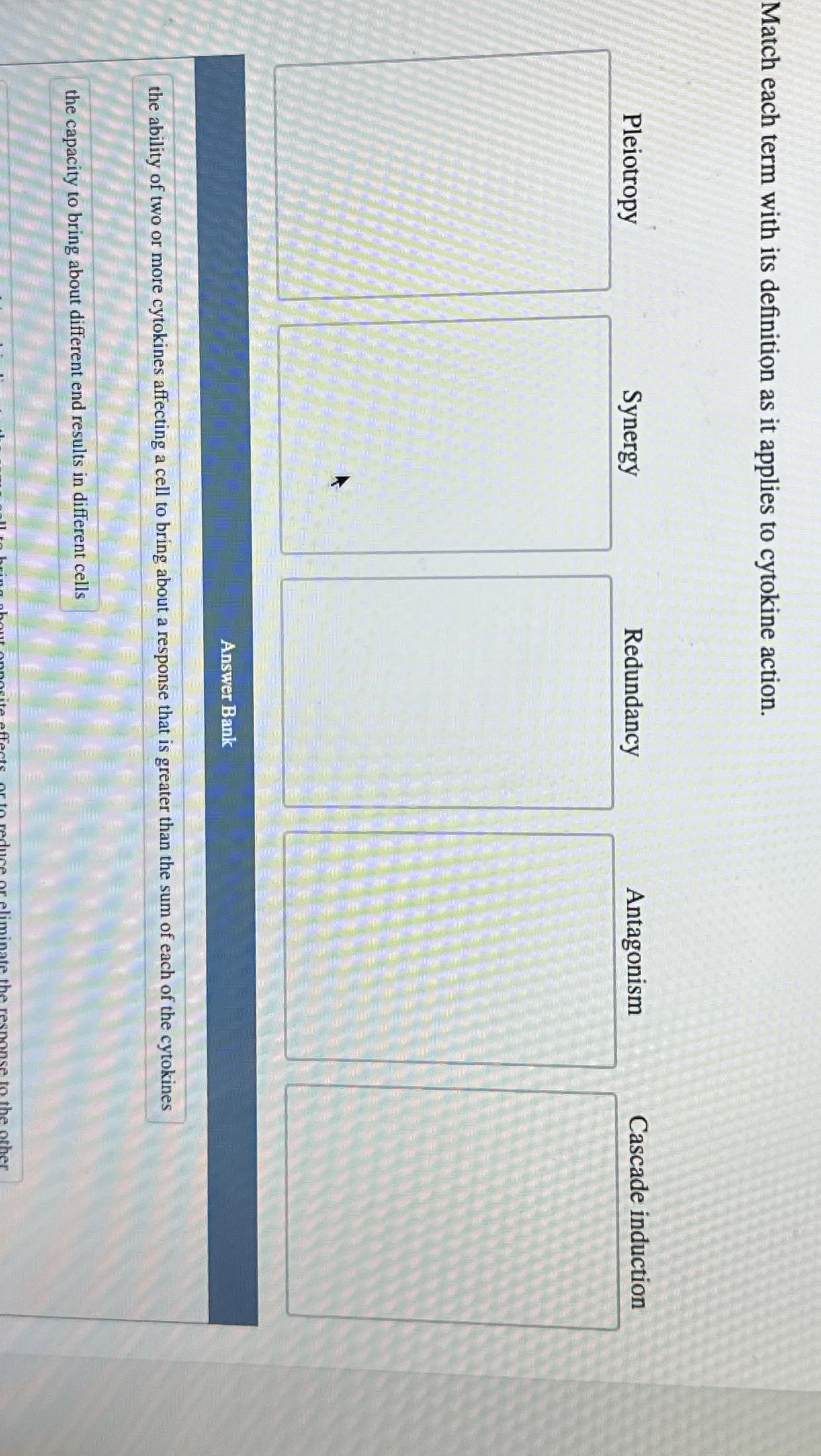 Solved Match each term with its definition as it applies to | Chegg.com