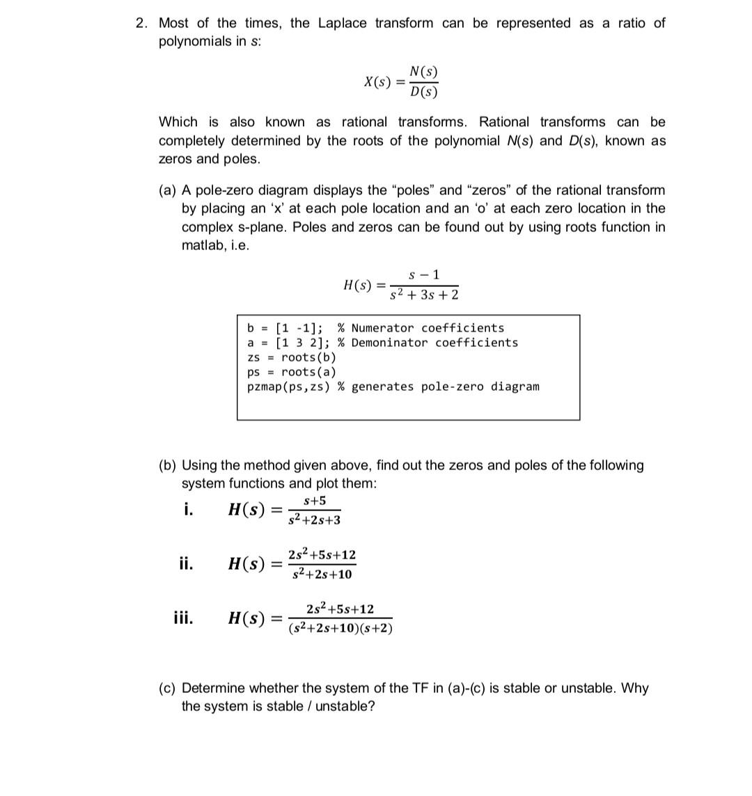 Solved By Using Matlab Code In A And B Generate