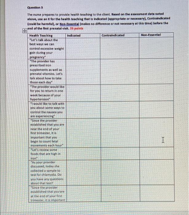 Solved Case 11 Antepartum/Prenatal Care A 29-year-old G1PO | Chegg.com