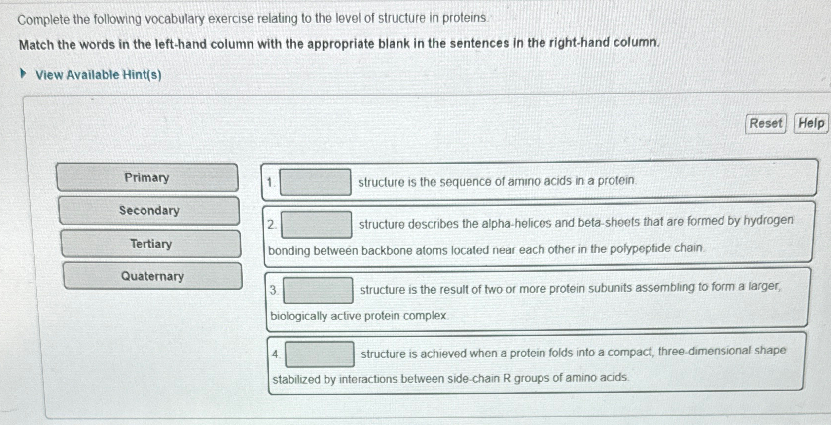 Solved Complete the following vocabulary exercise relating | Chegg.com