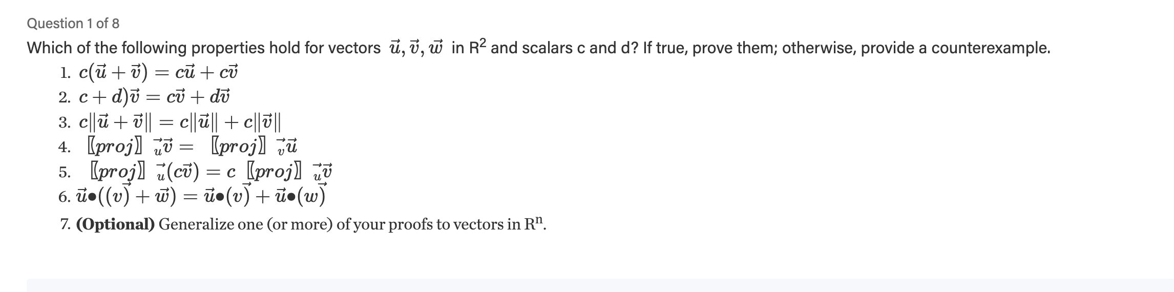 Solved Question 1 ﻿of 8Which of the following properties | Chegg.com