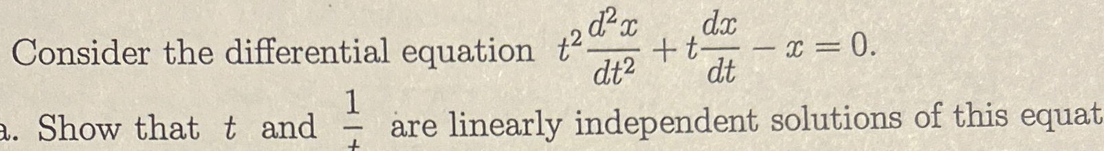 Solved Consider the differential equation | Chegg.com