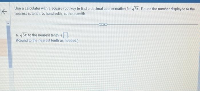 Solved Use a calculator with a square root key to find a | Chegg.com