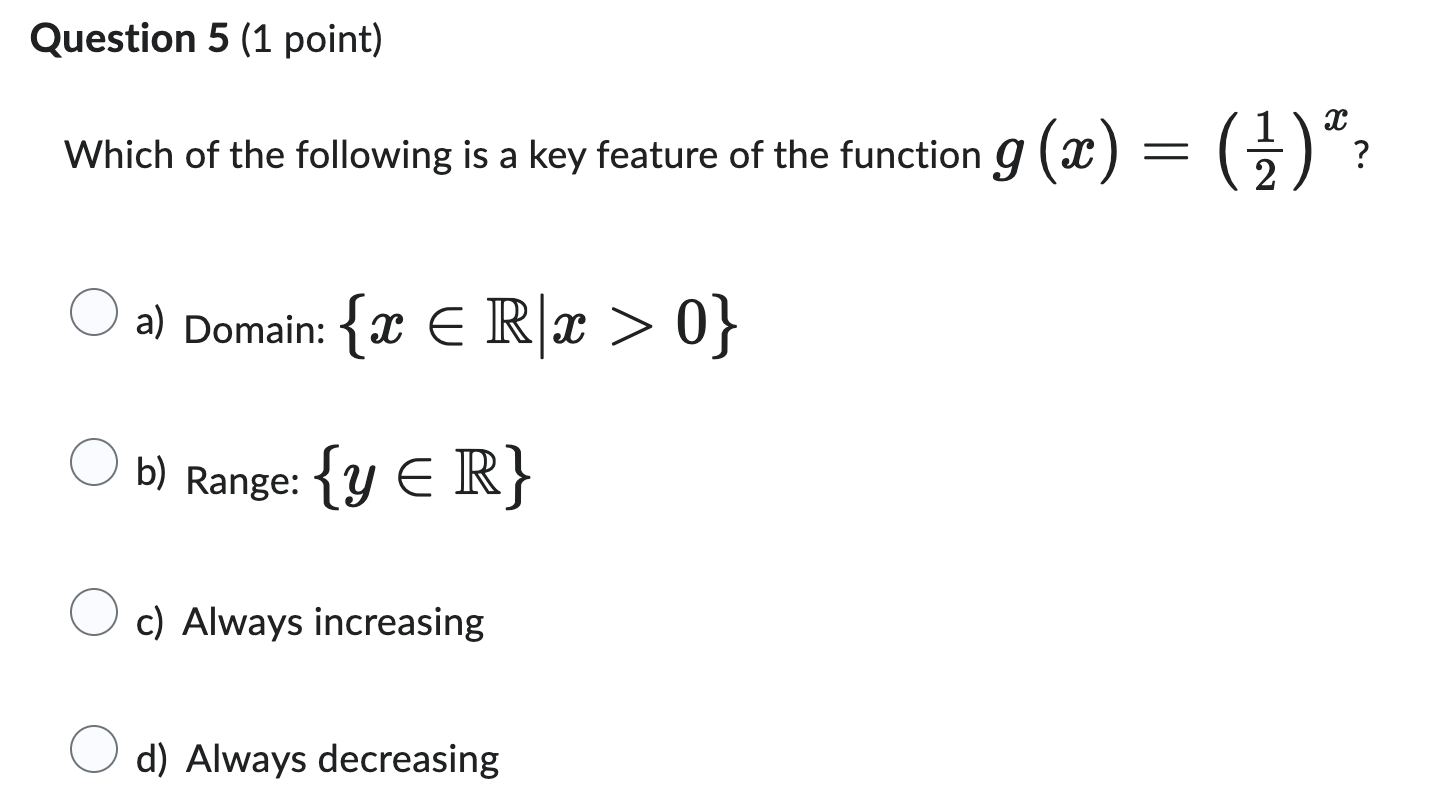Solved Question 5 (1 ﻿point)Which of the following is a key | Chegg.com
